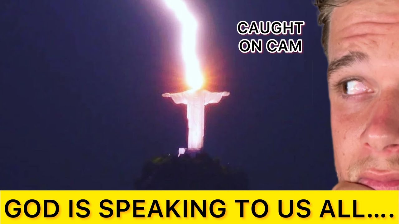 God Lightning Strikes Christ The Redeemer Statue Brazil 2023 - Godstream TV